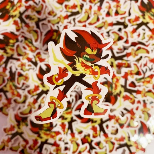 Sonic the Hedgehog Shadow With Flames Magnet - Etsy