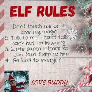 ELF RULES! Elf on the Shelf - Etsy