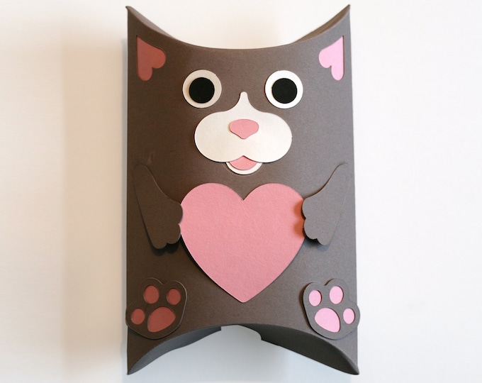 Cat Box Template, Box With Cat, Cat Gift Box, Cat Shaped Box, SVG, PDF ...