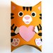 Cute Tiger Gift Box SVG for Cricut, Jungle Theme Party Favor Pillow Box ...