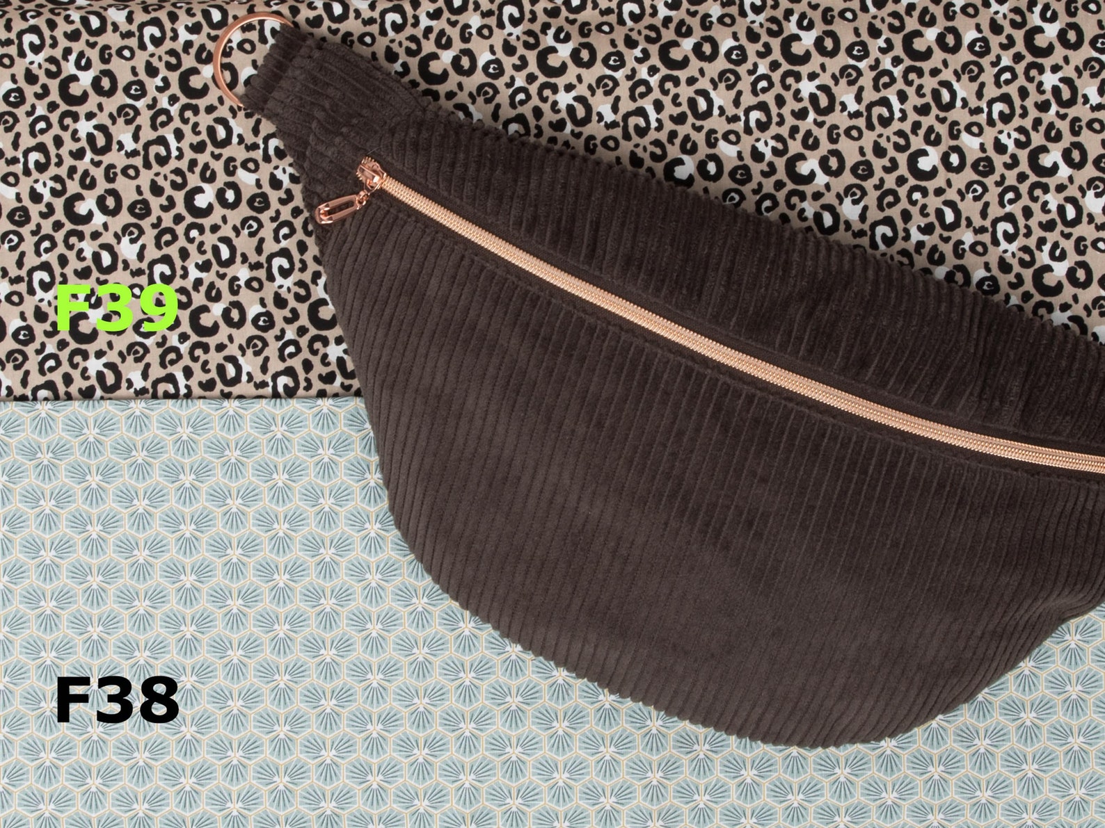 Bum Bag Corduroy Dark Brown, Crossbody Bag Black Brown, Hip Bag in ...