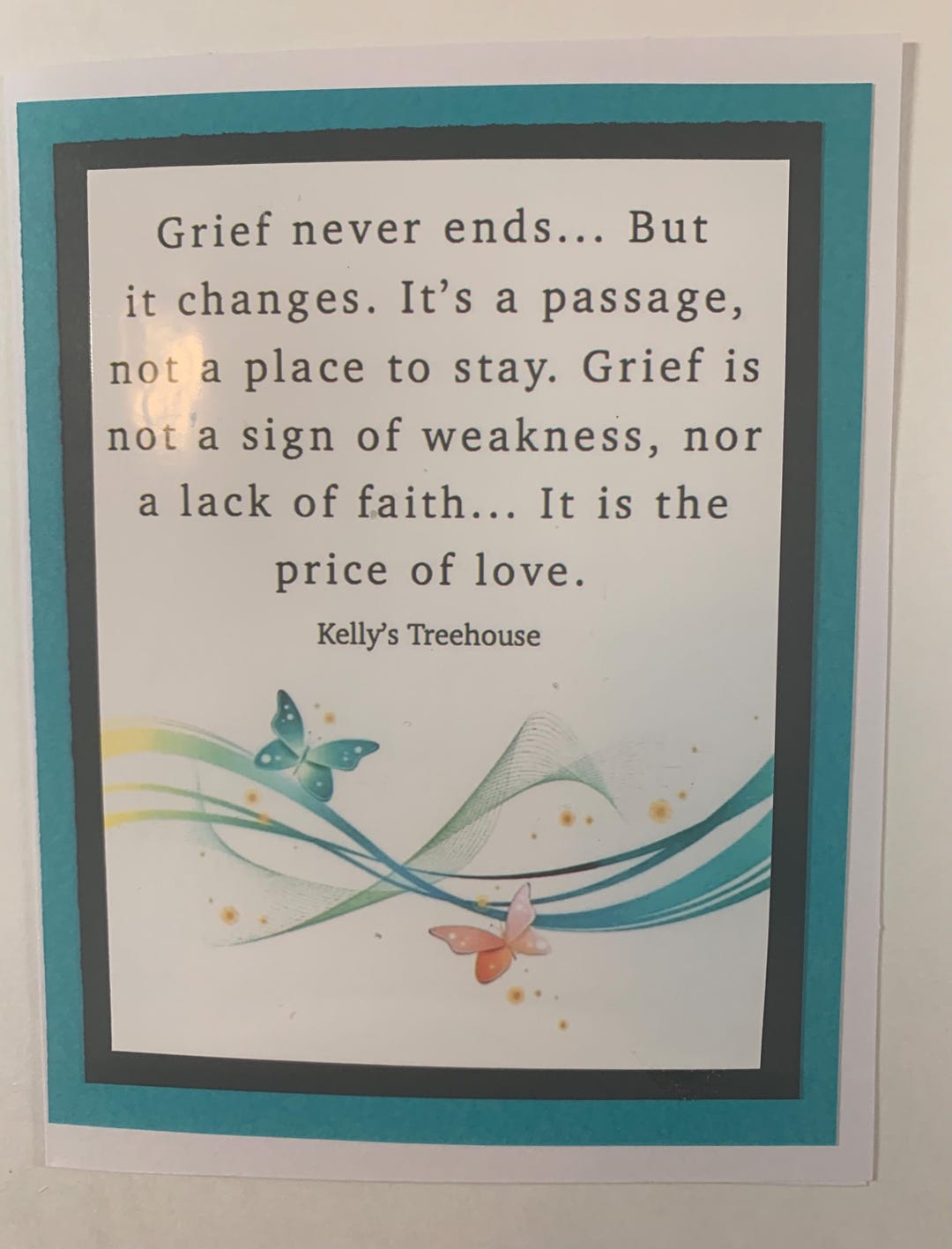 Pack of 10 Grief Never Ends Cards - Etsy
