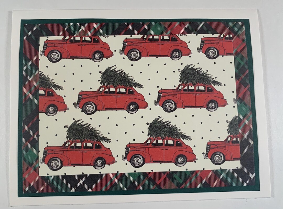 Pack of 10 Vintage Car Christmas Cards #33 - Etsy