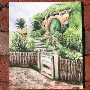 Bag End Print, Watercolor Painting, Fantasy Art, Multiple Sizes ...