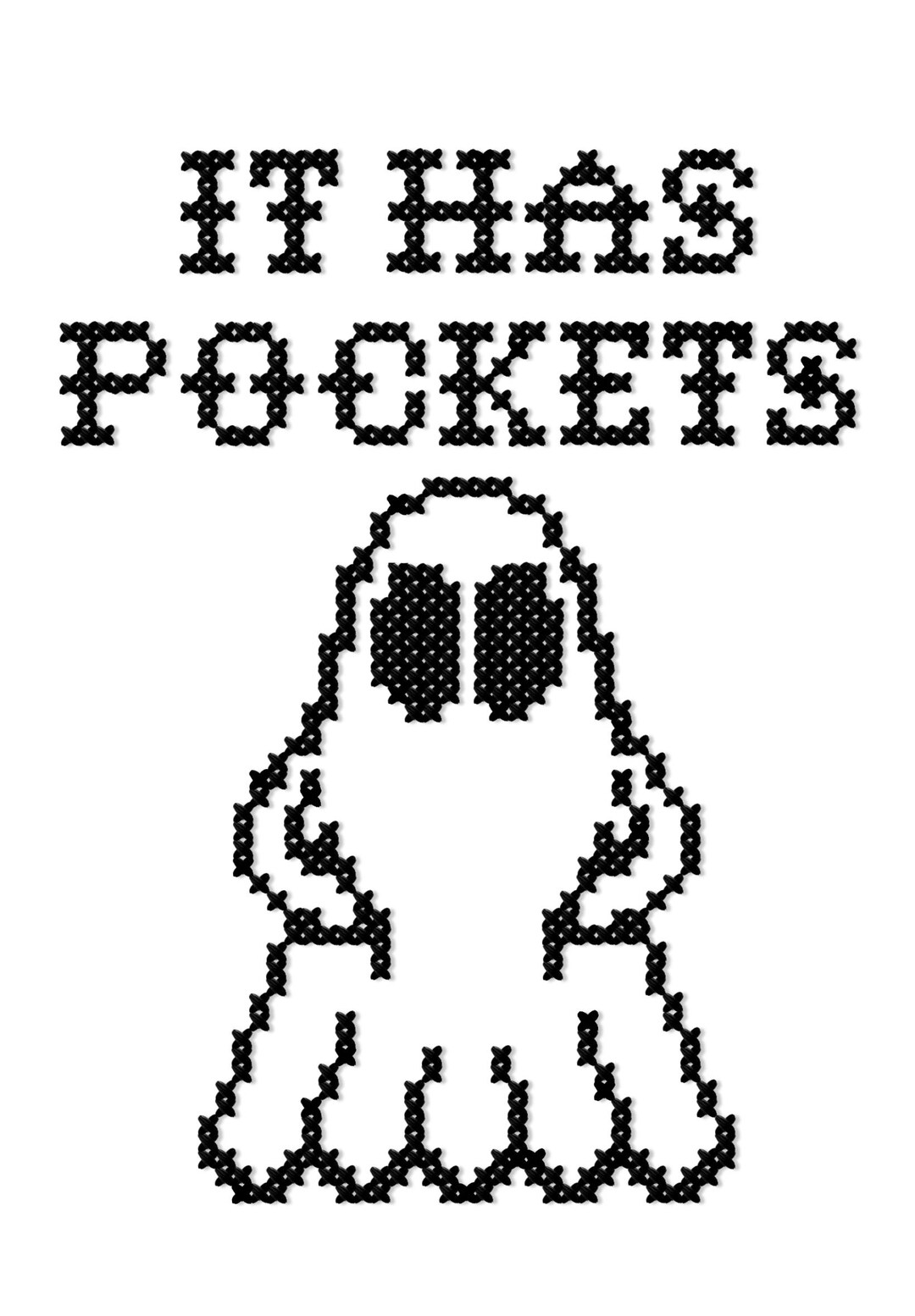 It Has Pockets | Cute Ghost CROSS STITCH PATTERN - Etsy