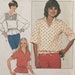 Simplicity 8337 1970s Pullover Woven Top With Slash Collar Neckline ...
