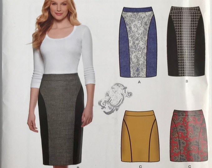 New Look 6312 Misses' Pencil Skirt With Side Panels Seams Sewing ...