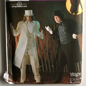 Simplicity 4083, Men's Costumes Pattern, Mad Hatter, Dracula, Topcoat ...