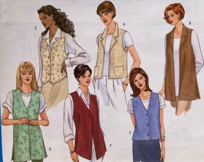 Butterick 5888 Misses'/petite Vest Sewing Pattern With Length and ...