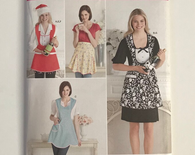 Simplicity 5201 Misses' Apron Daisy Kingdom Smock Style Retro With ...