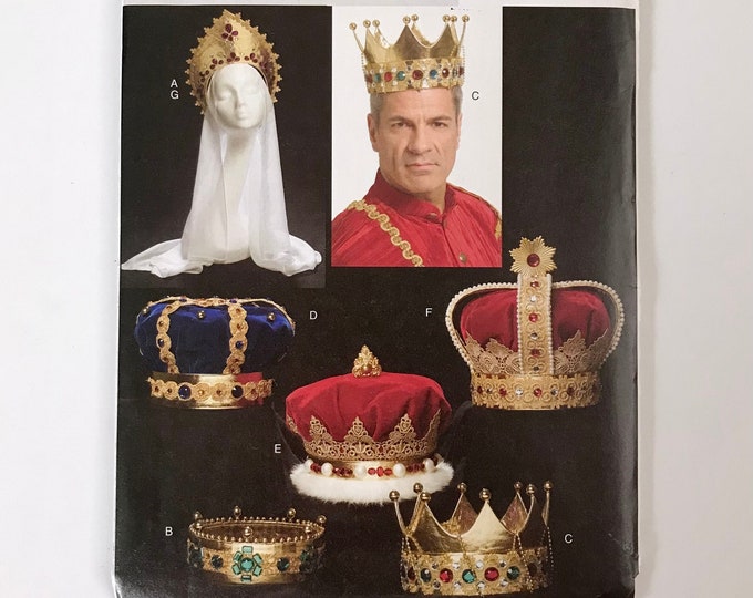 Butterick BP235/5161 Unisex Crown Royal Crowns Historical Embellished ...