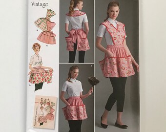 Simplicity 5201 Misses' Apron Daisy Kingdom Smock Style Retro With ...