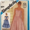 Simplicity 6386 80s Fitted Evening Gown and Petticoat in Two Lengths ...