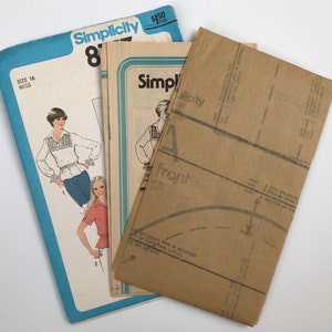 Simplicity 8337 1970s Pullover Woven Top With Slash Collar Neckline ...