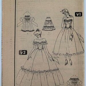 Simplicity 6386 80s Fitted Evening Gown and Petticoat in Two Lengths ...