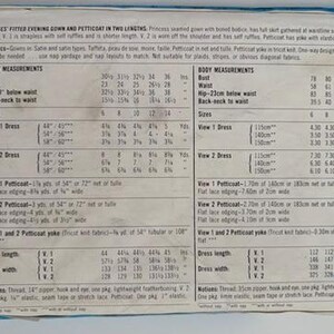 Simplicity 6386 80s Fitted Evening Gown and Petticoat in Two Lengths ...