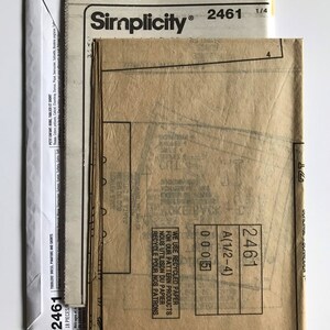 Simplicity 2461 Toddlers' Dress, Pinafore and Shorts Pattern Sizes 1/2 ...