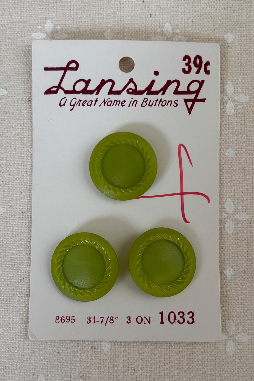 Lime Green Shank Buttons, Scant 7/8 Inch Diameter, Matte Buttons With ...