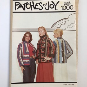 Patches of Joy Leslie Jacket 1000 Quilted Sewing Pattern Sizes 6-8-10 ...