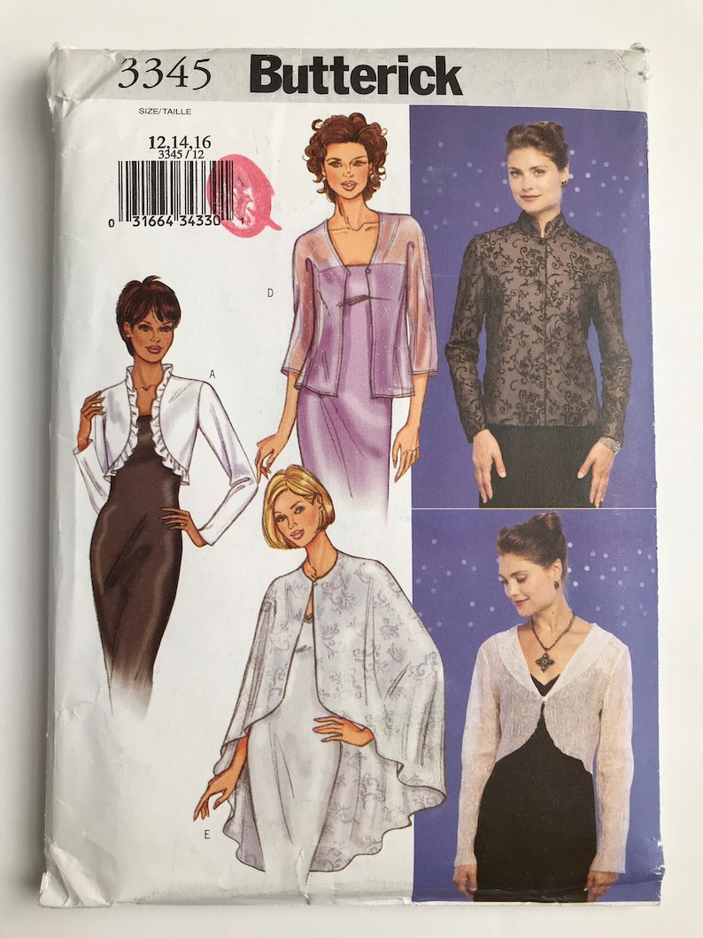 Butterick 3345 Misses' Jacket & Cape Formal With Length - Etsy