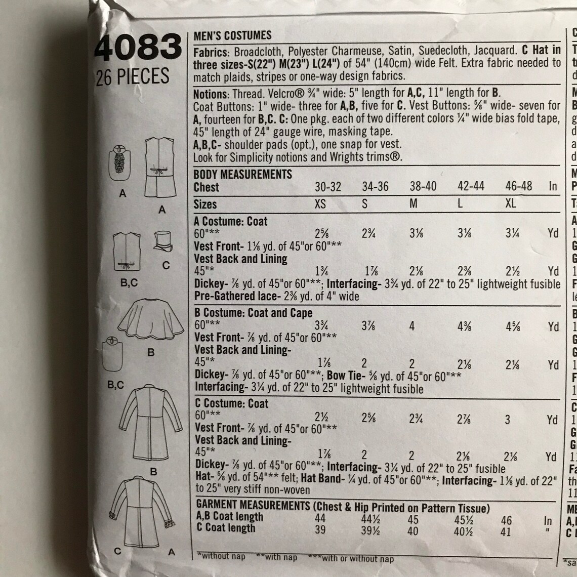 Simplicity 4083 Men's Costumes Pattern Mad Hatter - Etsy