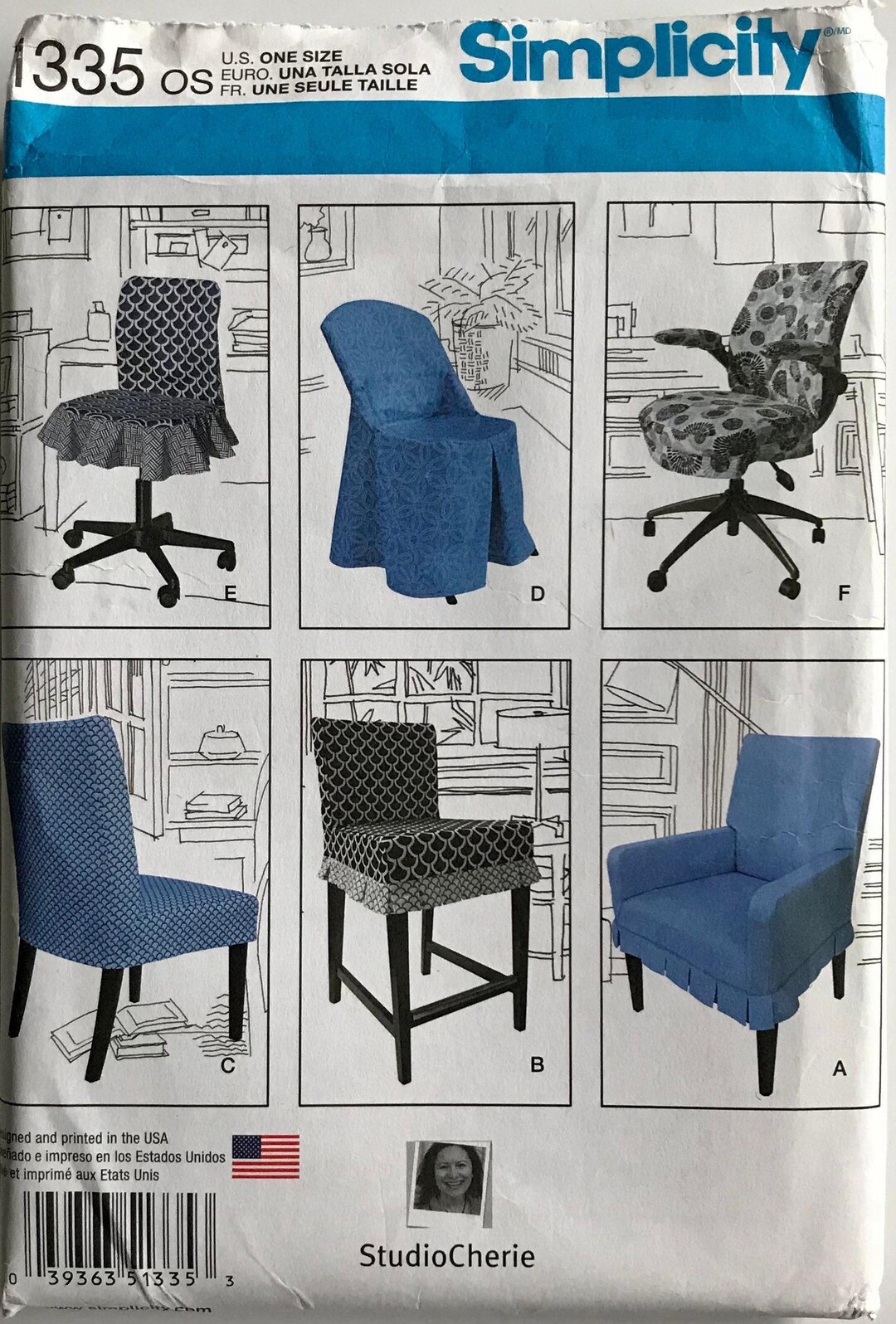 Simplicity 1335 Chair Covers for Swivel Chairs Ikea Computer Task ...