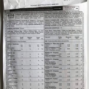 Mccall's 4116 Turbans, Headwrap and Hats Sewing Pattern Woven Headwrap ...