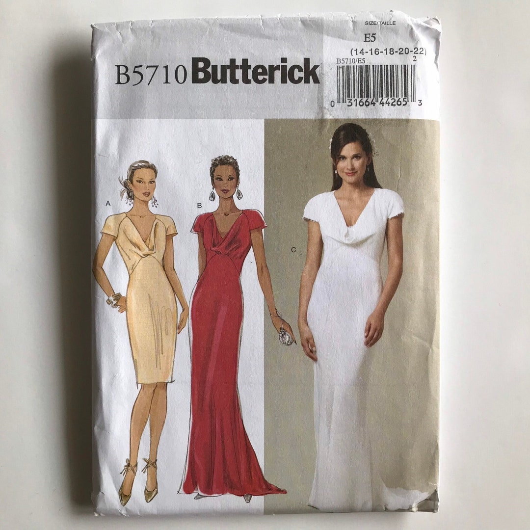 Butterick B5710 Misses' Dress Pattern, Pippa Style Bridesmaid, Royal ...