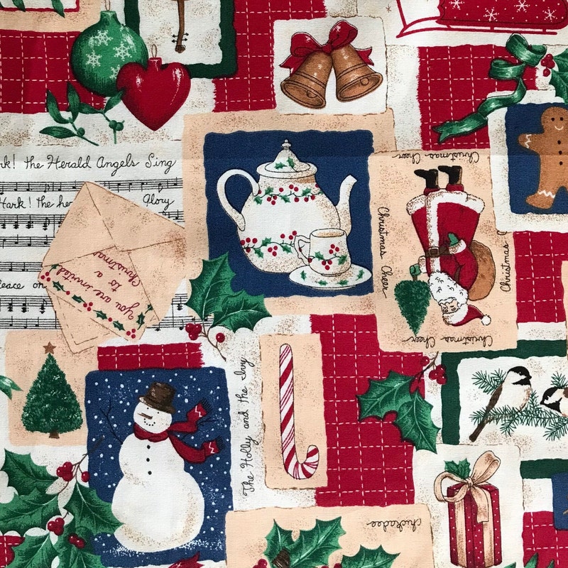 Vintage Christmas Fabric - Etsy