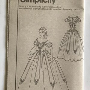Simplicity 2881 Misses' Costume Pattern, Civil War Southern Belle ...