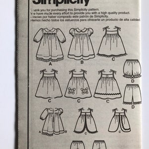 Simplicity 2461 Toddlers' Dress, Pinafore and Shorts Pattern Sizes 1/2 ...