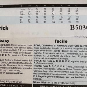 Butterick 5030 Dress, Belt and Sash: Semi-fitted, Flared, Wrapped Dress ...