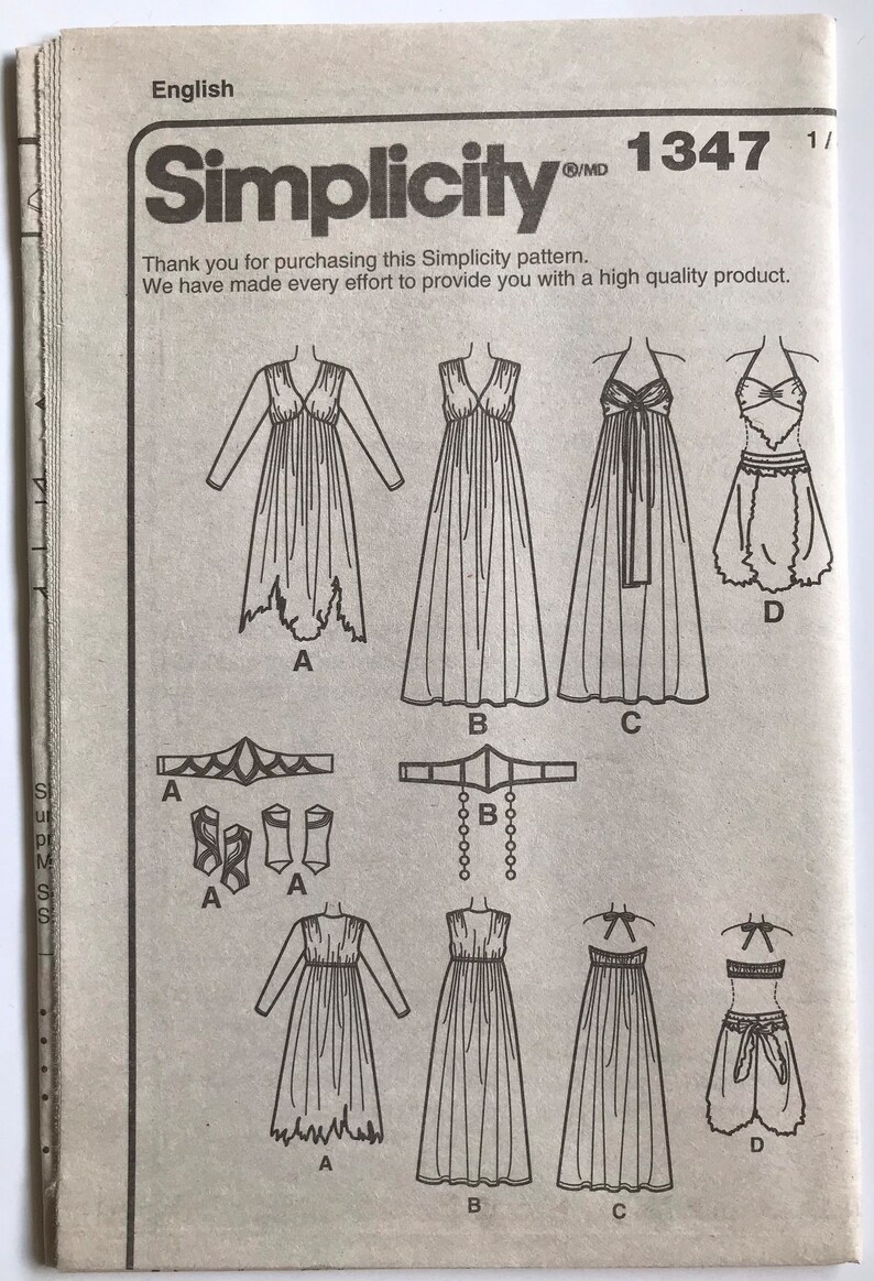 Simplicity 1347 Misses' Fantasy Costume Pattern Sexy Fairy, Elf, Lord ...