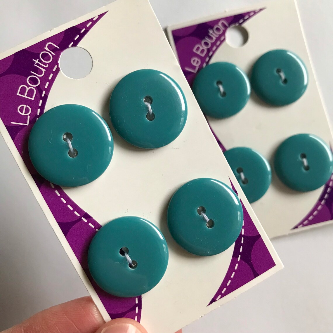 Blue Buttons, 3/4 Inch, 2-hole, by Le Bouton, 8 Total Buttons - Etsy