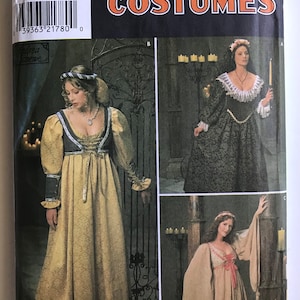 Simplicity 8192/0687 Medieval/renaissance Empire Waist Dress Bell ...