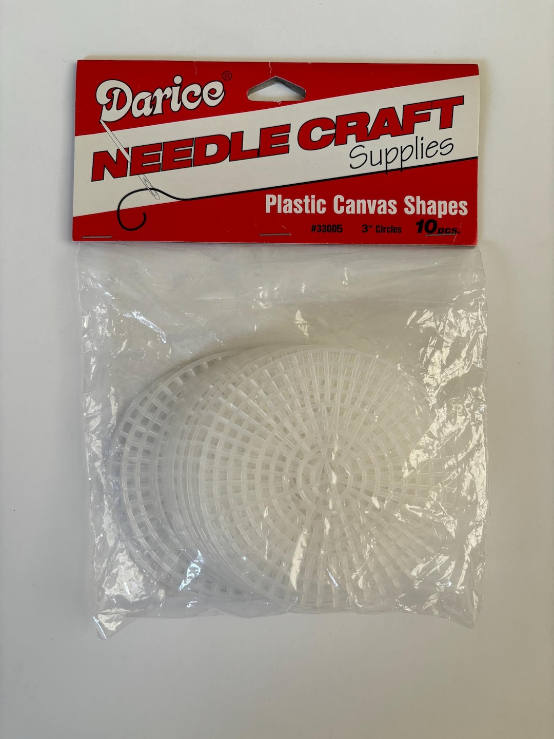 Plastic Canvas Circle Shapes, 3 Inch Pre-cut Package of 10 by Darice, Unused Plastic Canvas ...