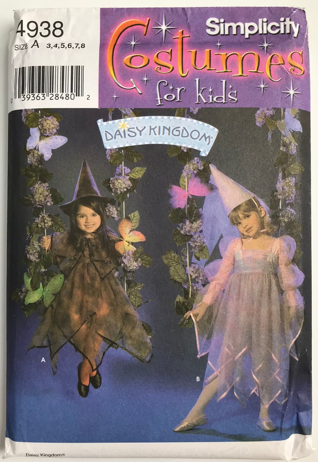 Simplicity 4938 Child Medieval Witch Dress & Hat Costume Halloween ...