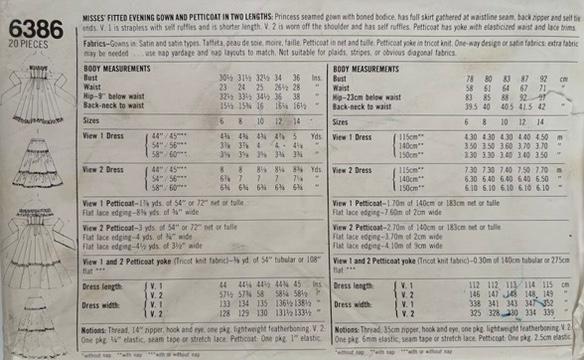 Simplicity 6386 80s Fitted Evening Gown and Petticoat in Two Lengths ...