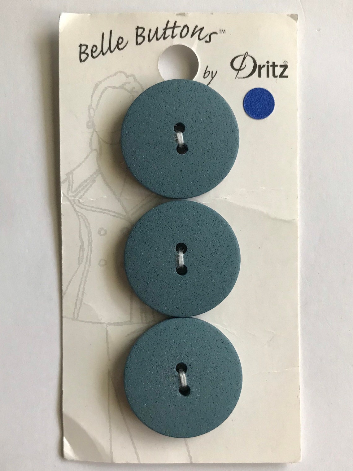 Large Blue Buttons 7/8 Inch Faux Stone Texture by Belle - Etsy