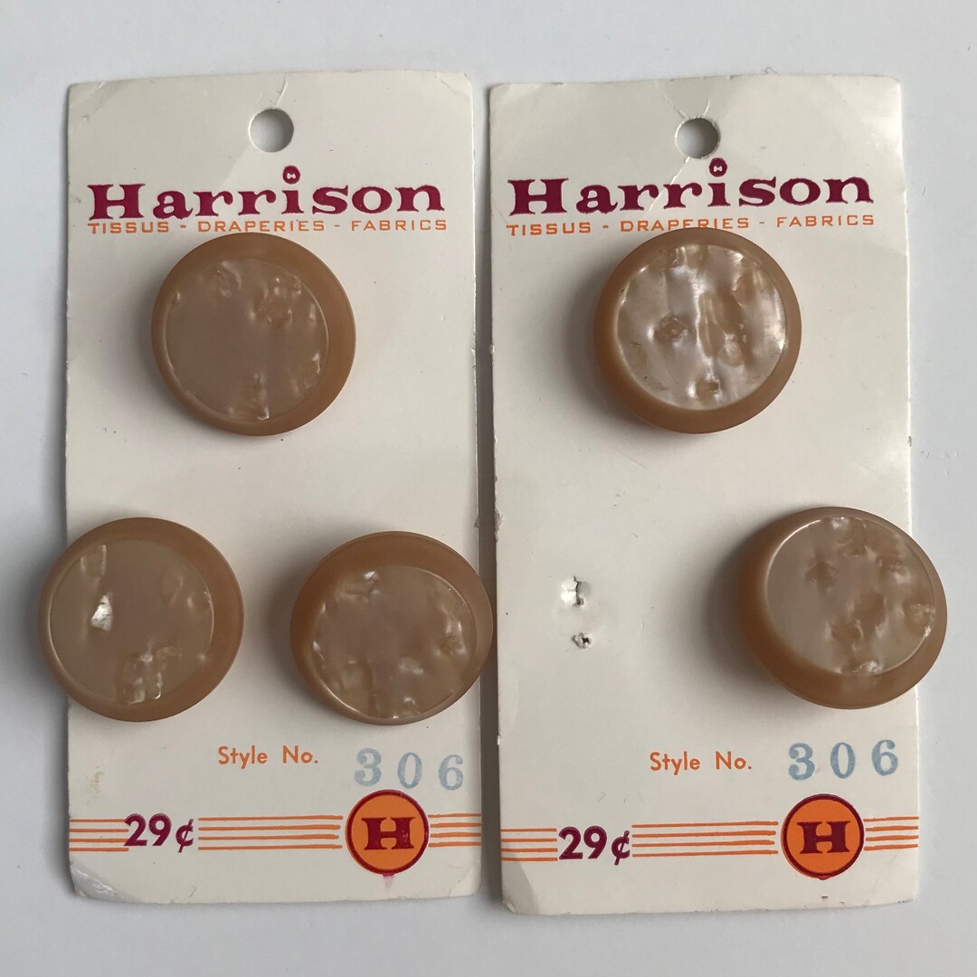 Vintage Tan Shank Buttons, 7/8 Inch Larger Shank Buttons With a Slight ...