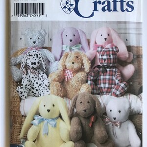 Simplicity 9524 Dog, Rabbit, Bear 14 Two Pattern Piece Animals by ...