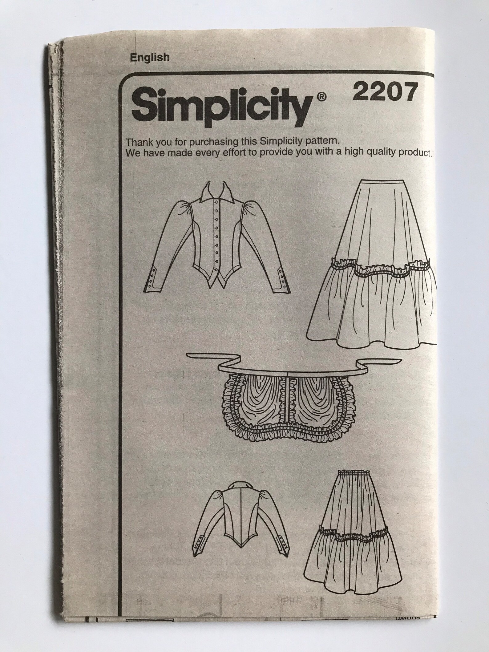 Simplicity 2207 Misses' Historical Victorian Steampunk Top & Bustle ...