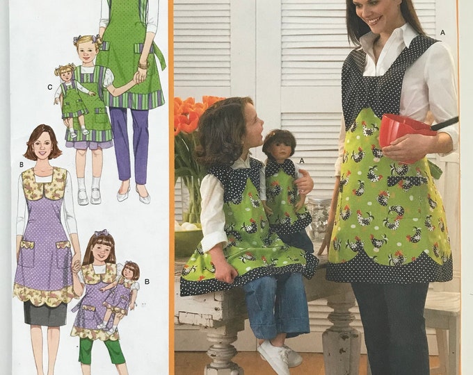 Simplicity 5201 Misses' Apron Daisy Kingdom Smock Style Retro With ...