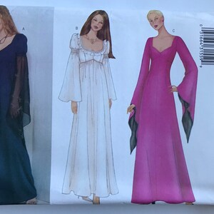 Butterick 6593 Misses' Costume Pattern Renaissance Dress Princess Seams ...