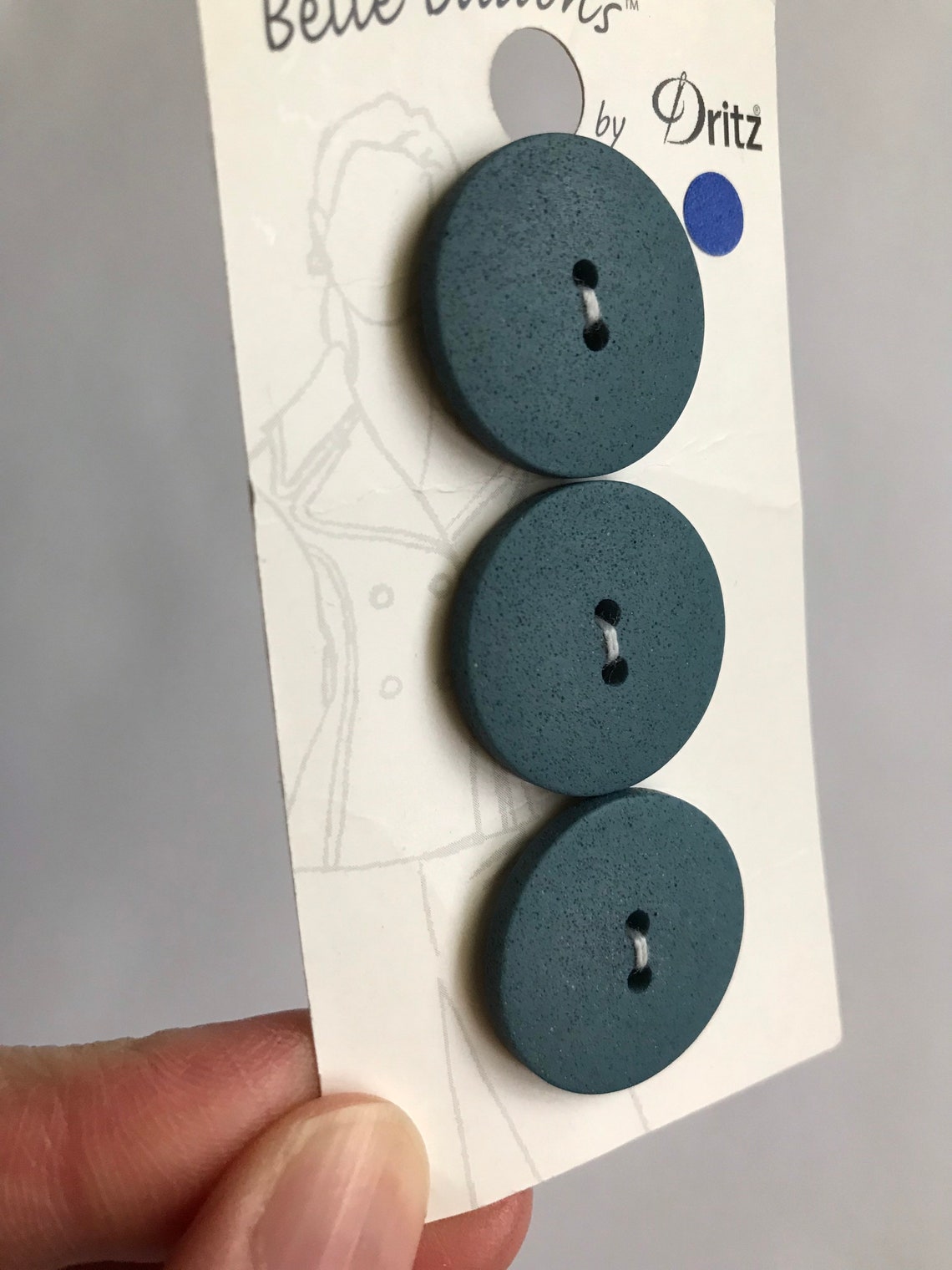 Large Blue Buttons 7/8 Inch Faux Stone Texture by Belle - Etsy