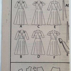 Butterick 5030 Dress, Belt and Sash: Semi-fitted, Flared, Wrapped Dress ...