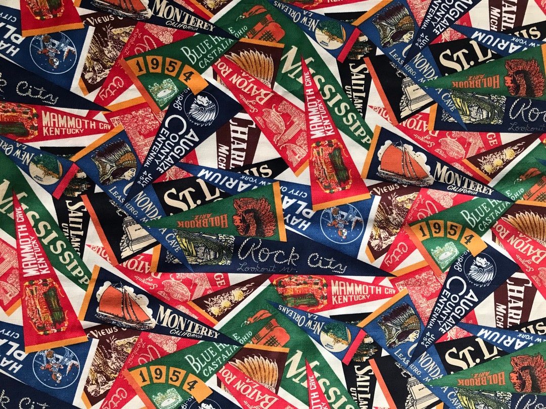 State Flags Fabric "roadtrip" USA Quilting Cotton Fabric by Moda, by ...