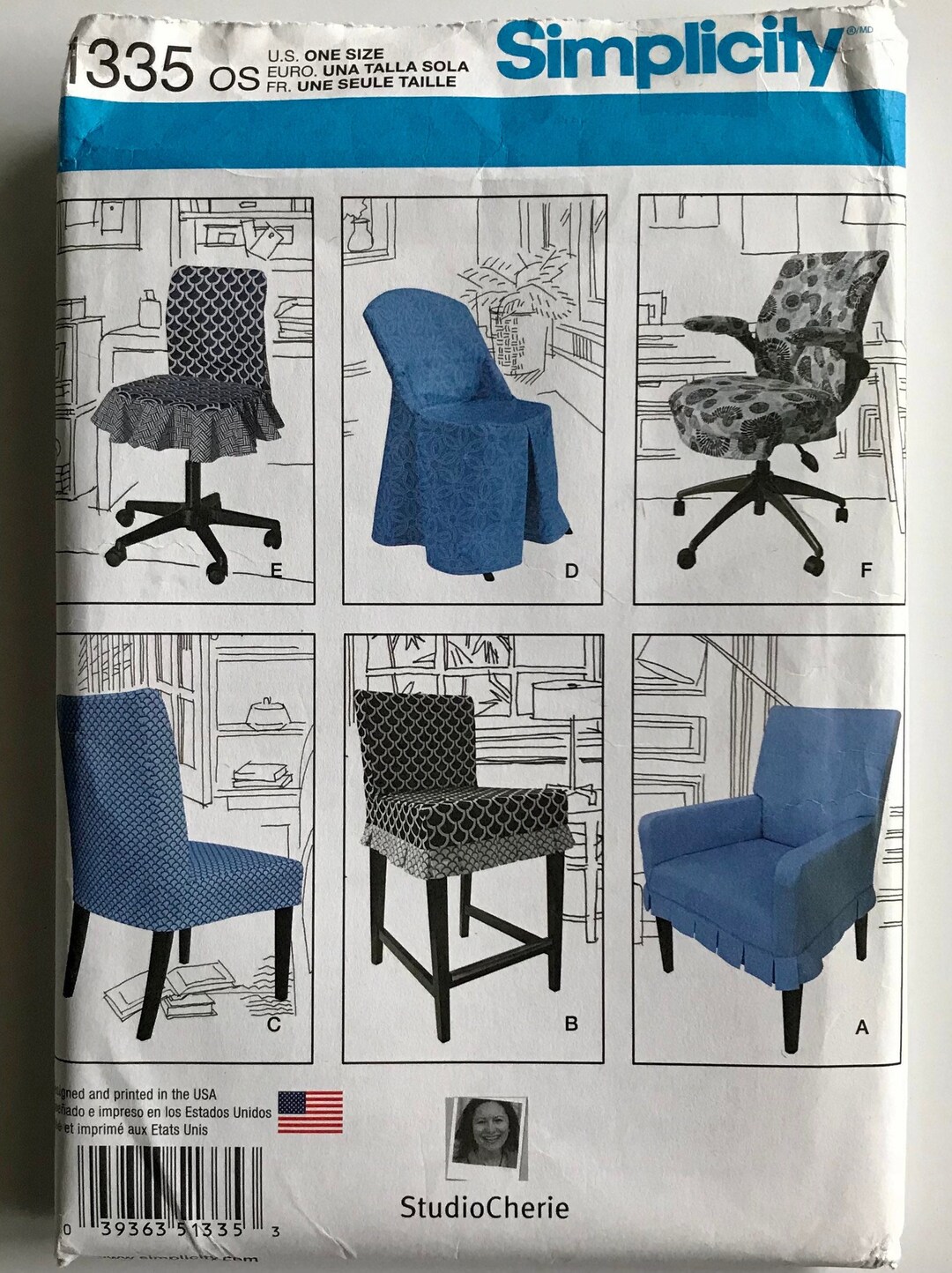 Simplicity 1335 Chair Covers for Swivel Chairs Ikea Computer Task ...