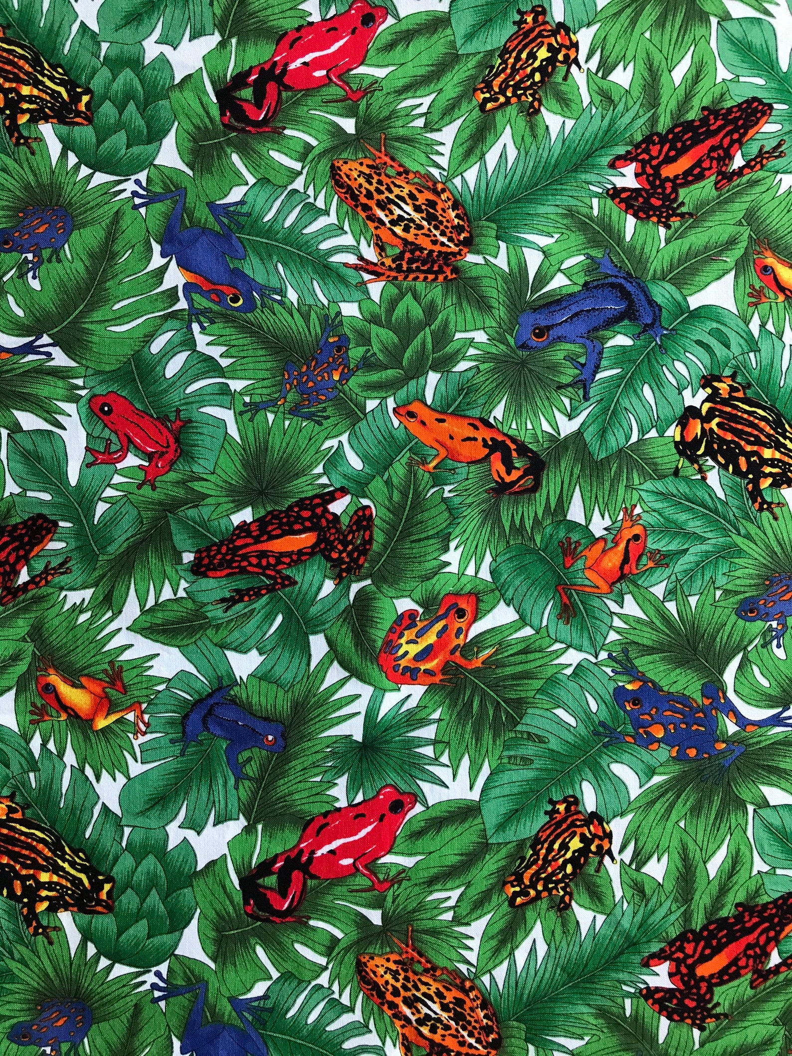 Frog Print Fabric 20 Long X 35 Wide Plus | Etsy