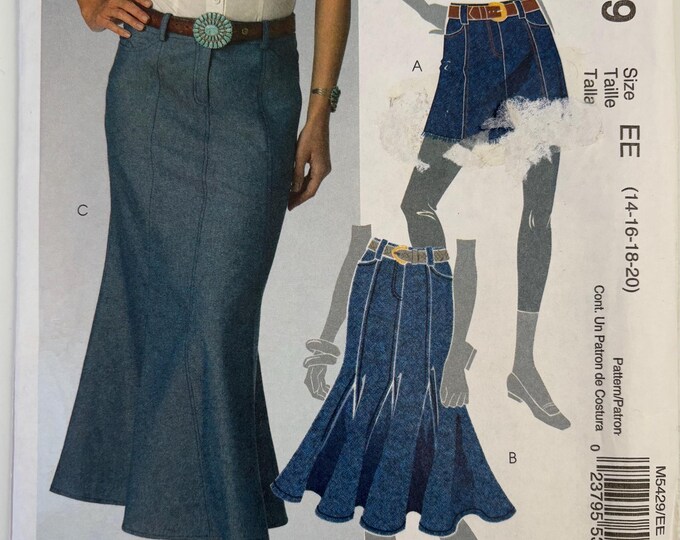 Mccall's 5429 Skirt in 3 Lengths, Semi Fitted W/ Vertical Panels ...